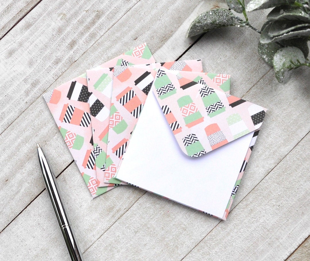 Coffee Mini Envelopes Blank Cards Small Stationery - Etsy