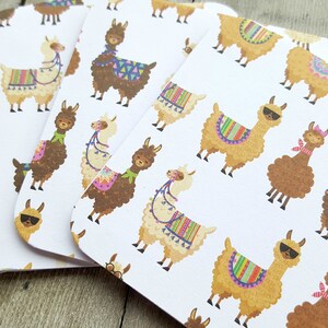 Llama Mini Cards Birthday Favors Gift Enclosure Cards Llama - Etsy