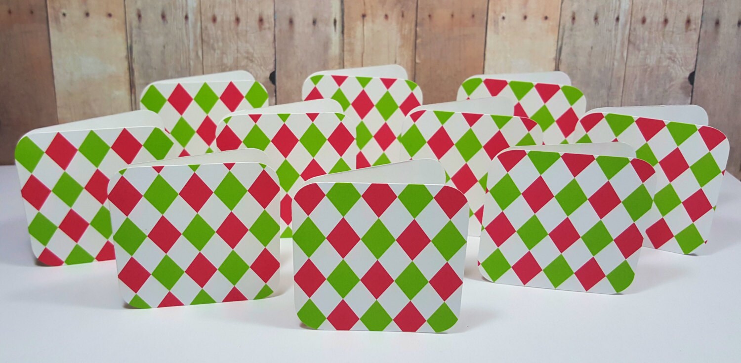Red and Green Mini Cards Small Christmas Note Cards - Etsy