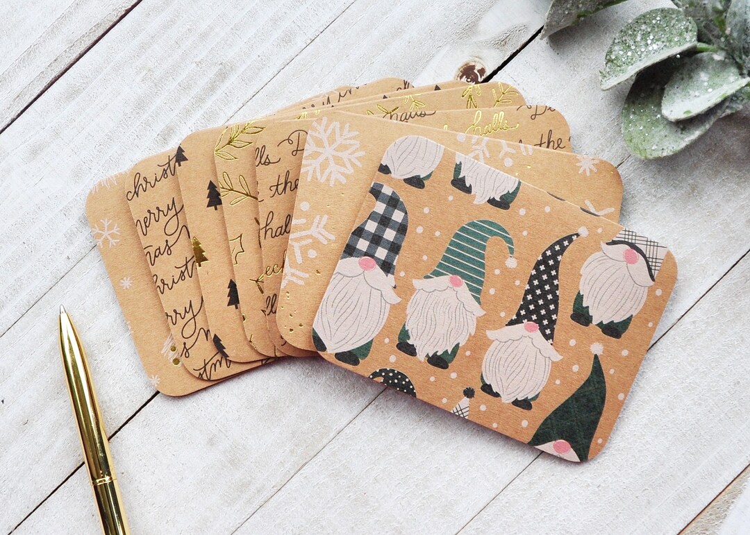 Assorted Christmas Cards, Small Kraft Holiday Cards, Gift Cards ...