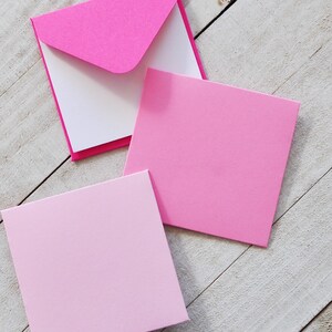 Assorted Pink Mini Envelopes, Blank Mini Cards, Valentine's Day ...