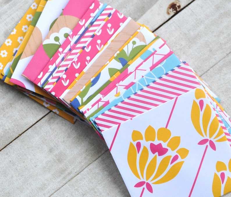 Assorted Mini Envelopes Patterned Envelopes Enclosure Cards - Etsy