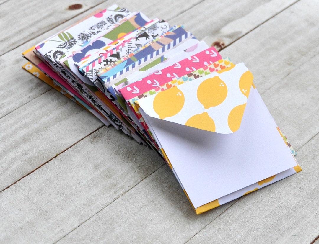 Assorted Mini Envelopes, Patterned Envelopes, Enclosure Cards, Note ...