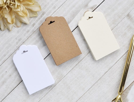 Paper Gift Tags White Gift Tags Kraft Gift Tags Ivory Gift - Etsy