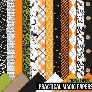 DIGITAL | Practical Magic Digital Scrapbook Paper Pack - Etsy