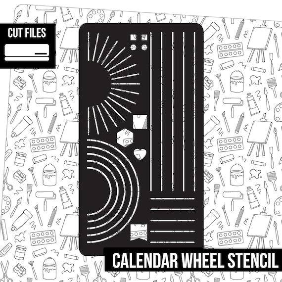 CUT FILE Calendar Wheel Stencil - Etsy