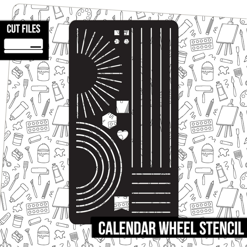 CUT FILE Calendar Wheel Stencil - Etsy