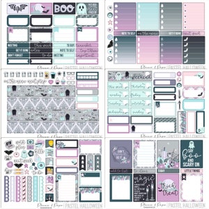 PRINTABLE Pastel Halloween Standard Size erin Condren Planner Sticker ...