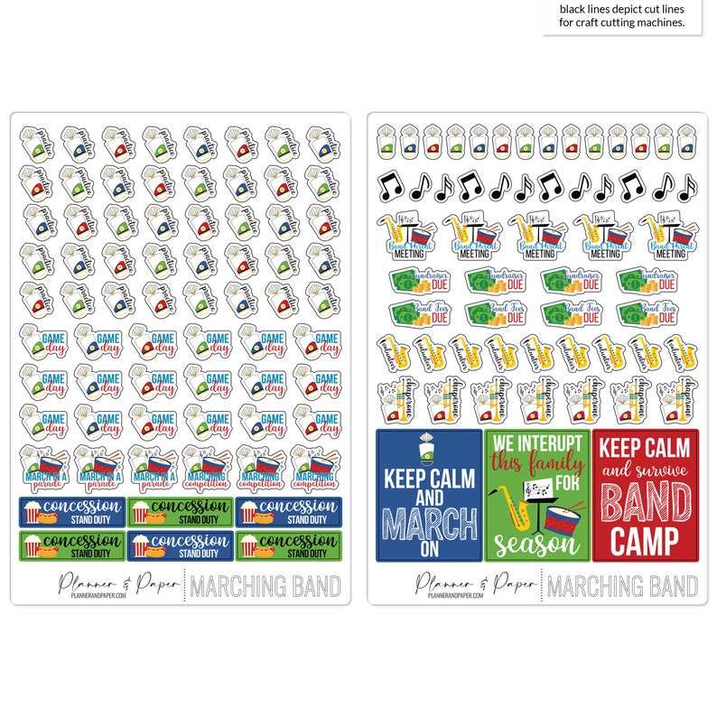 PRINTABLE | Marching Band - Standard Size (erin Condren) Planner ...