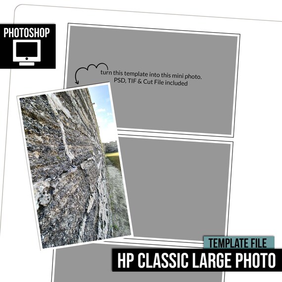 TEMPLATE Large Photo Template Happy Planner Classic Memory - Etsy