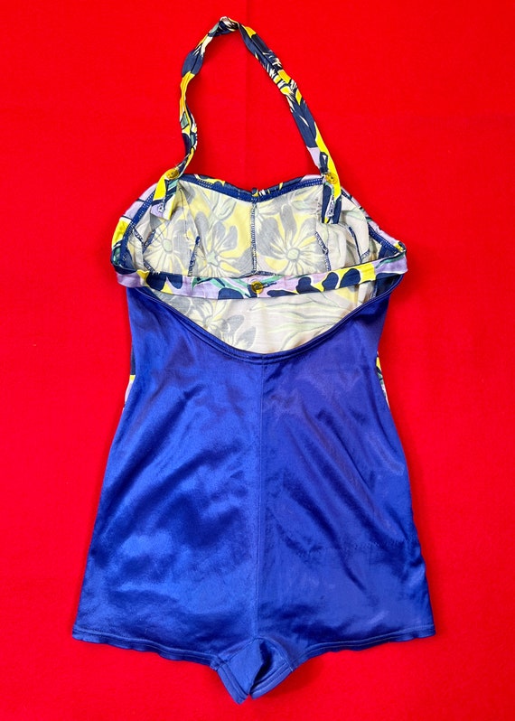 vintage 1940s swimsuit // rare tropical floral print … - Gem