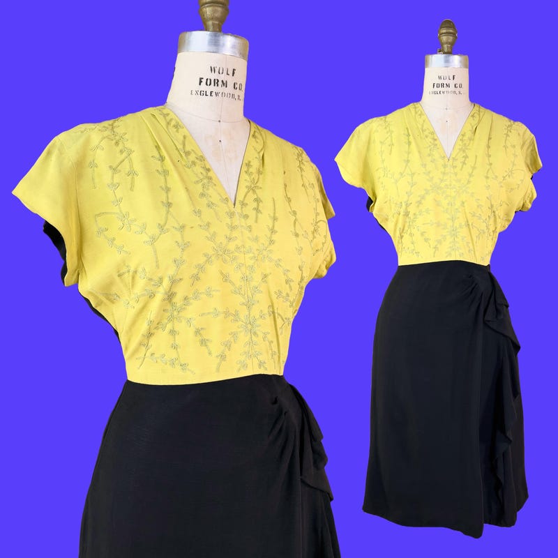1940s Day Dress - Etsy