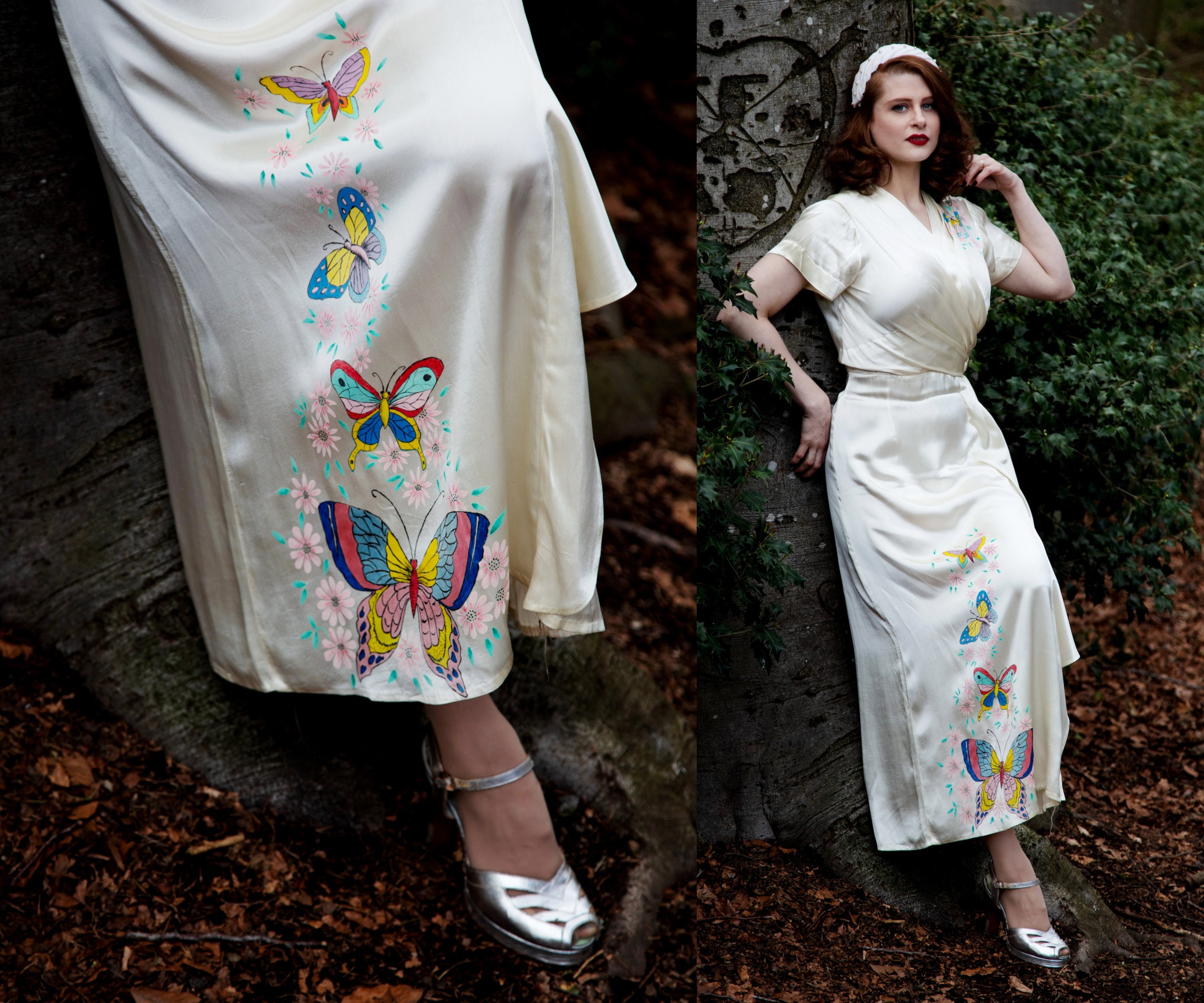 Vintage Glossy Satin Party Dress - Etsy Vintage Glossy Satin Party Dress - Etsy