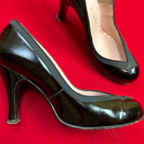 Black 1950s Heels - Etsy
