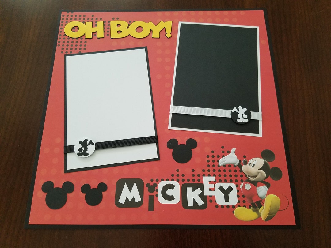 Disney Mickey Mouse Scrapbook Layout 1 Page 12"x12" Disneyland ...