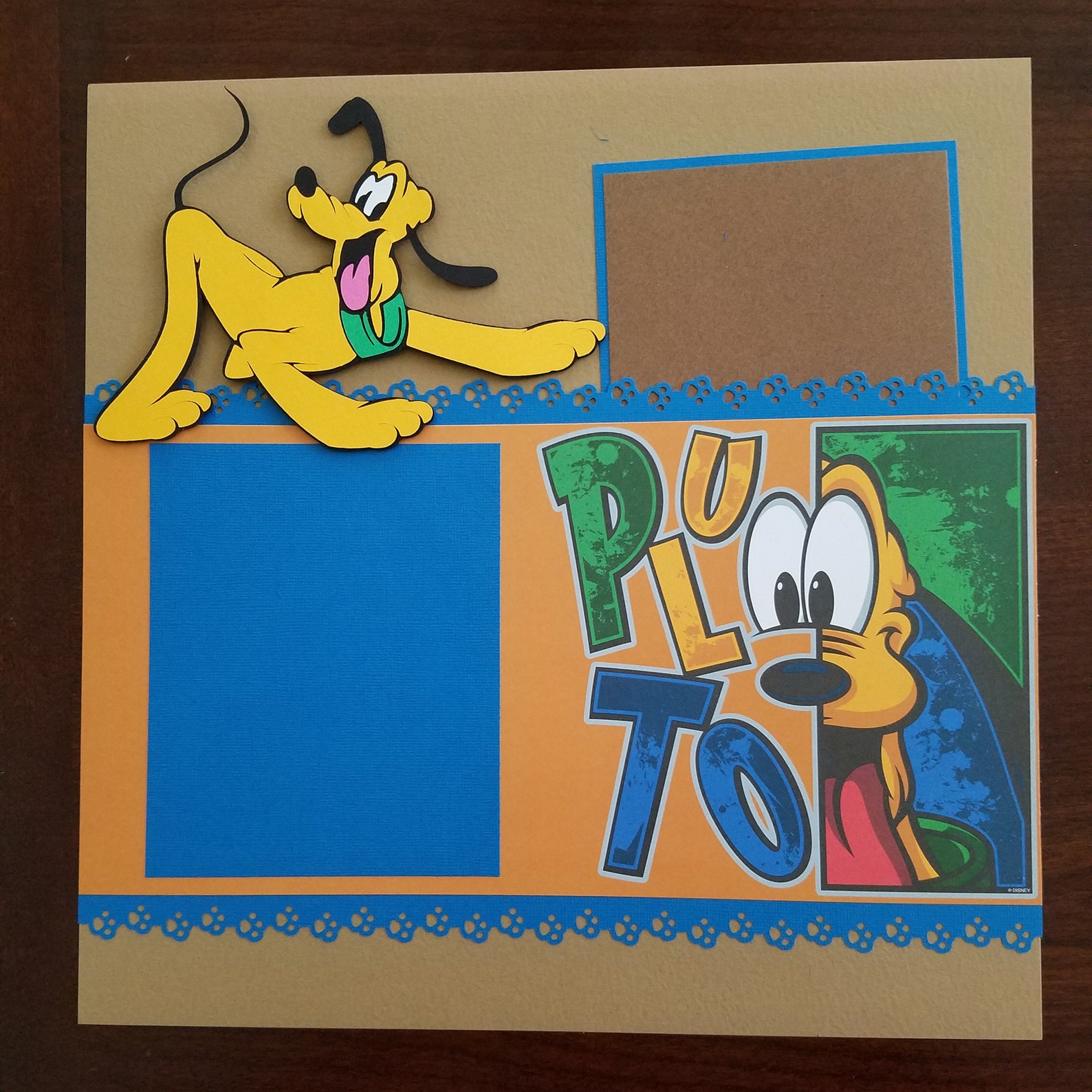 Disney Pluto Scrapbook Layout 2 Page 12"x12" Premade Dog Themed ...