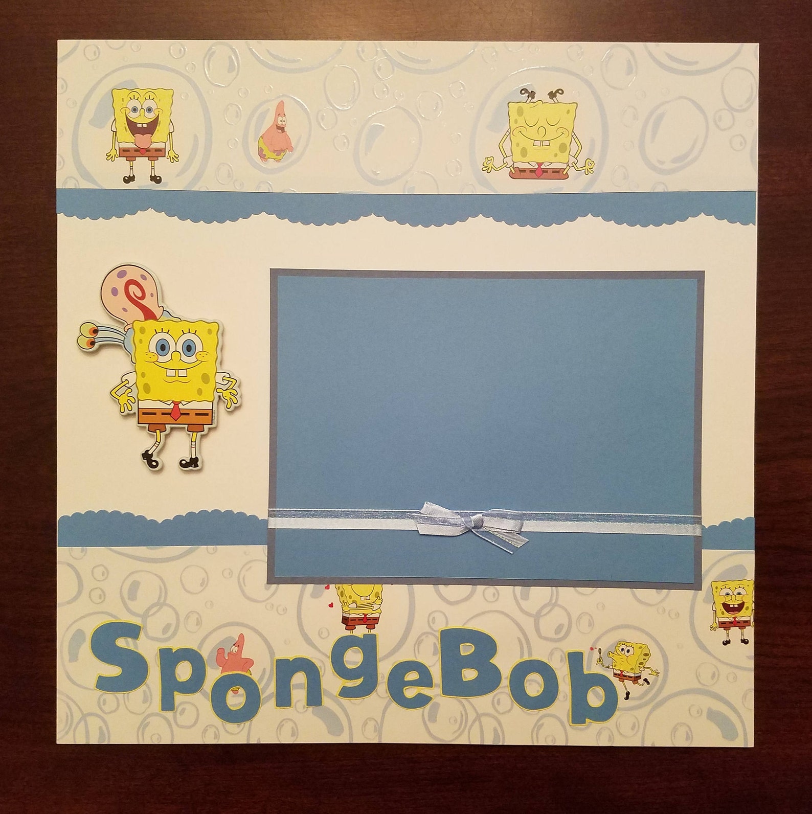 Spongebob Squarepants Premade Scrapbook Layout 2 Pages 12" X 12" Shadow ...