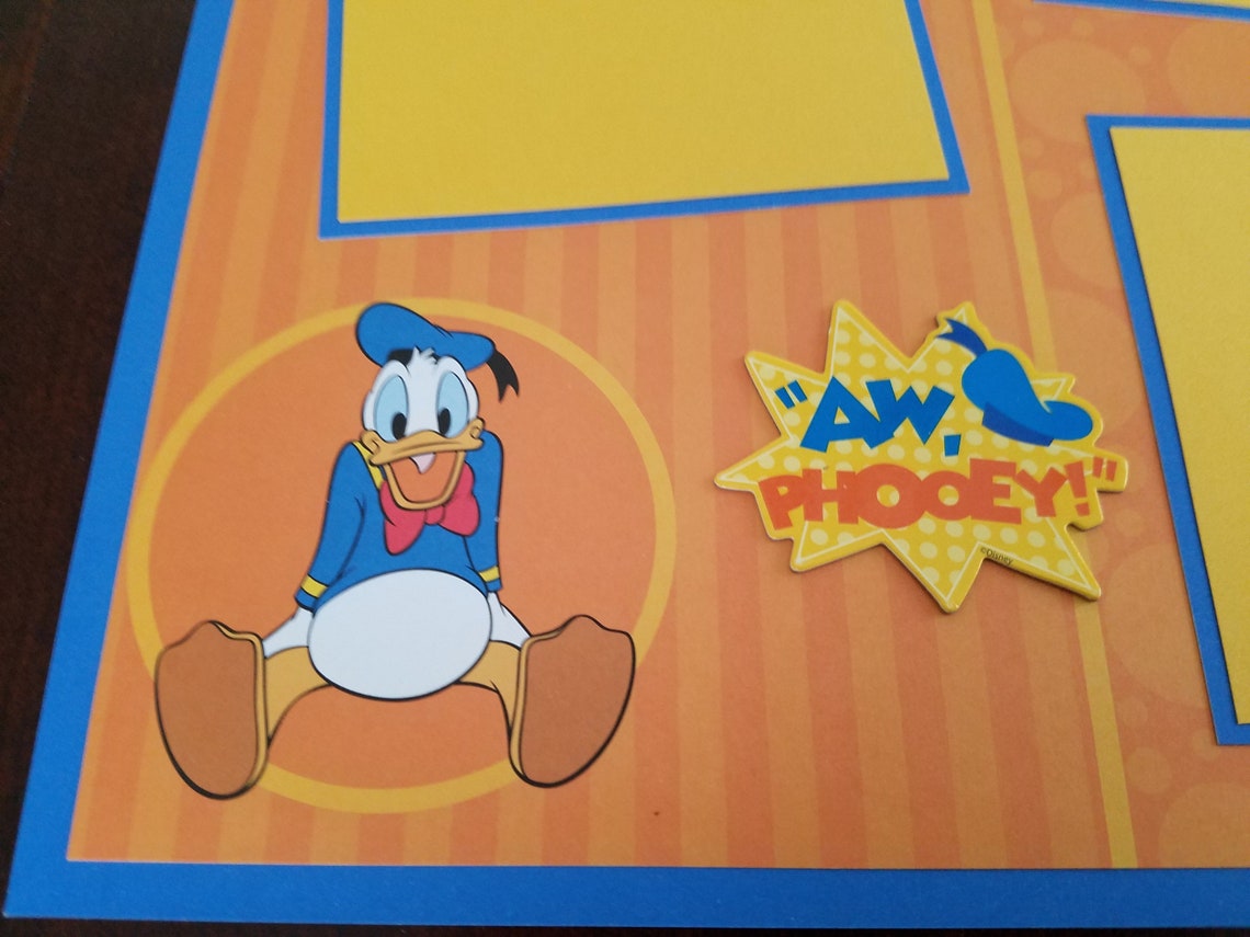 Disney Donald Duck aw Phooey Scrapbook Layout 1 Page 12x12 Premade ...