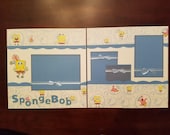 Spongebob Squarepants Premade Scrapbook Layout 2 Pages - Etsy