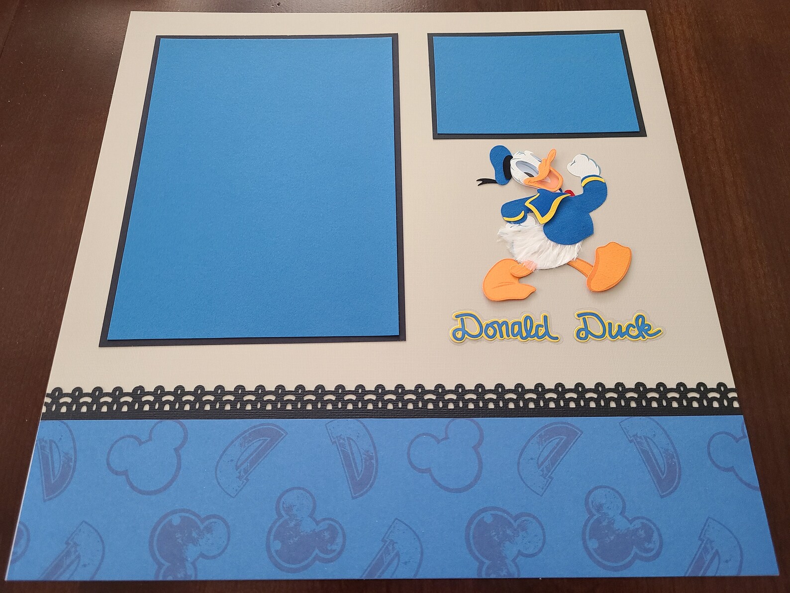 Disney Donald Duck Premade Scrapbook Layout 2 Page - Etsy