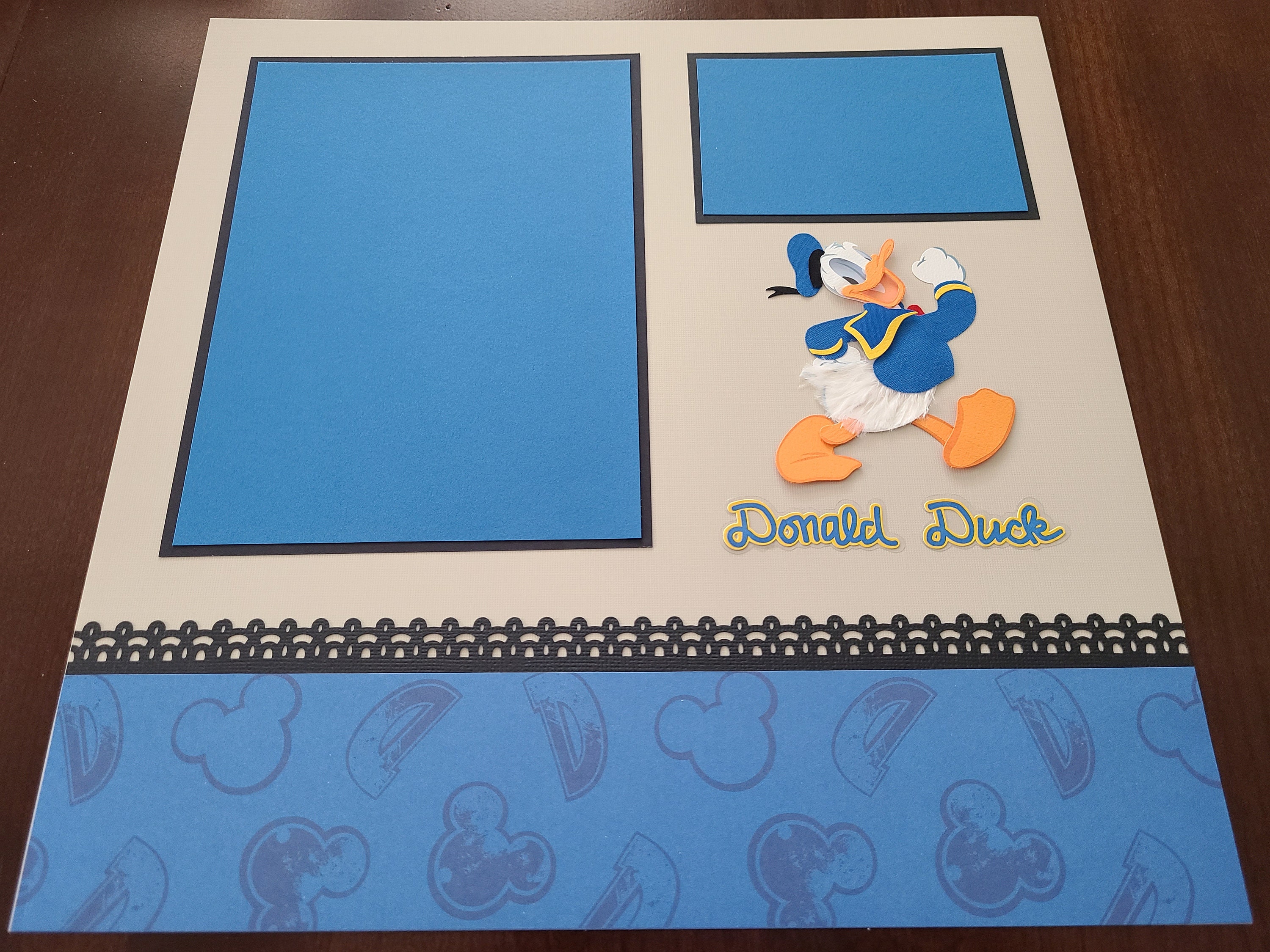 Disney Donald Duck Premade Scrapbook Layout 2 Page - Etsy