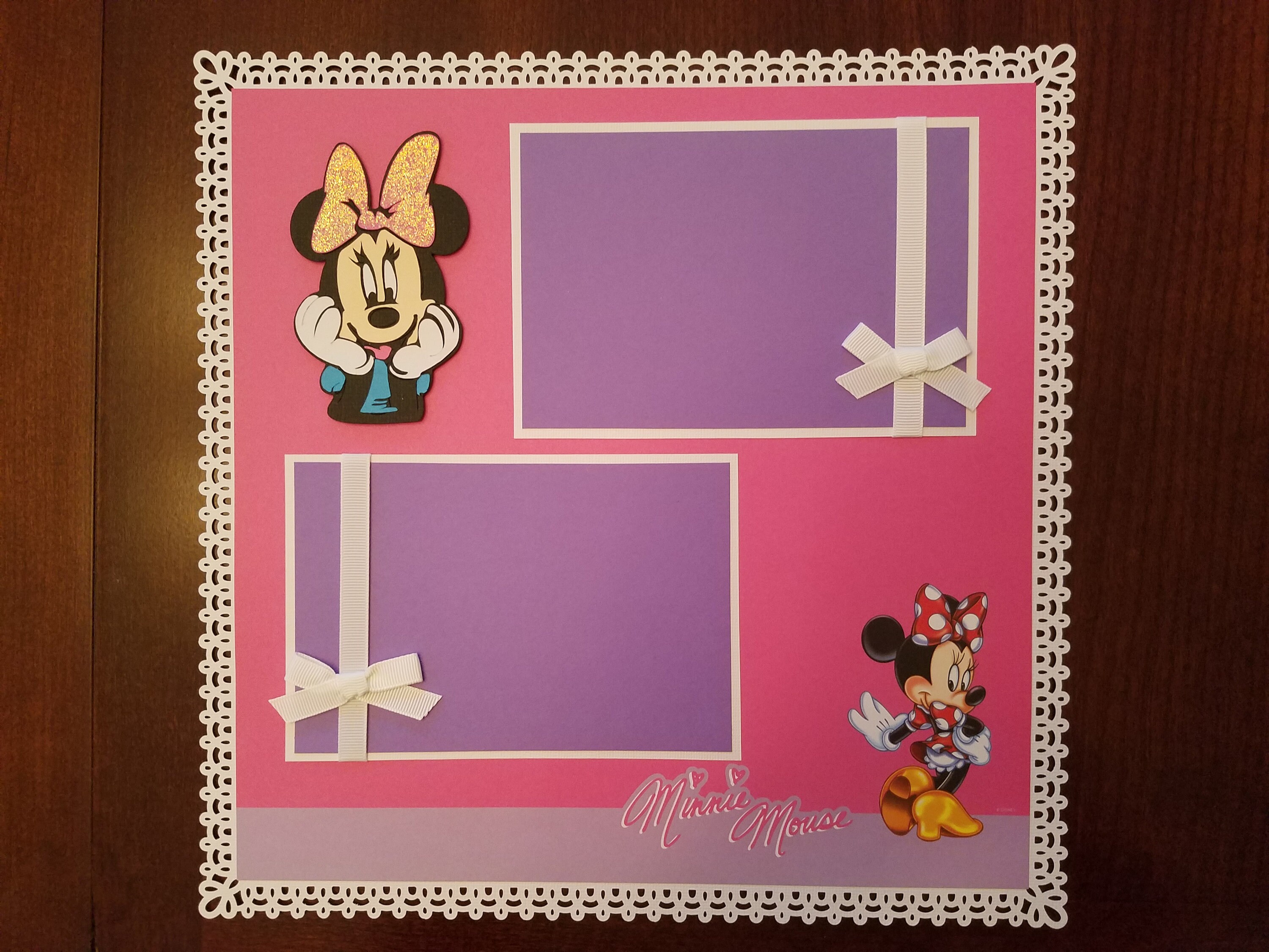 Disney Minnie Mouse Scrapbook Layout 1 Page 12 x12 - Etsy España
