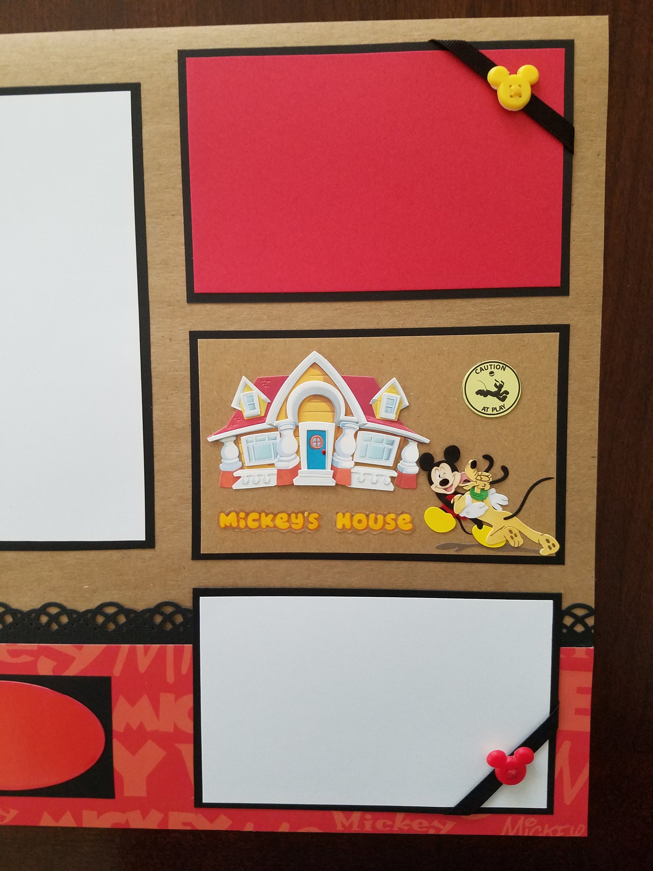 Disney Mickey Mouse Scrapbook Layout 2 Page 12"x12" Premade Toontown ...