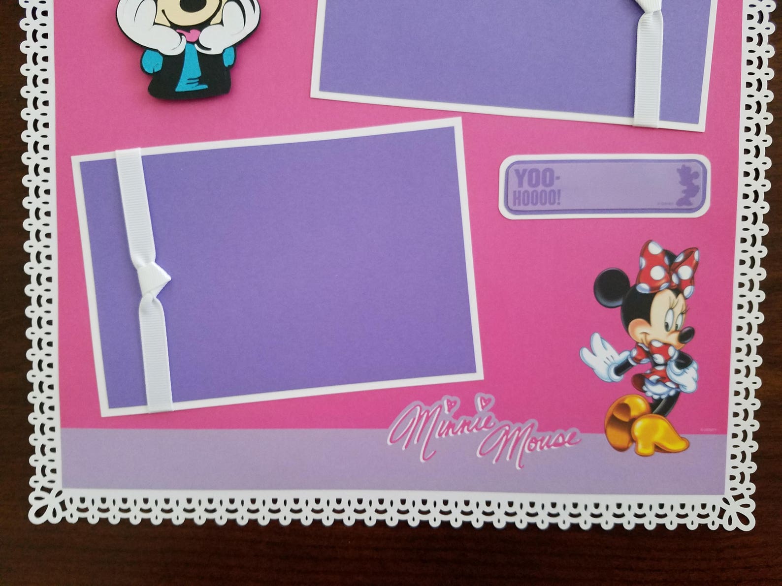 Disney Minnie Mouse Scrapbook Layout 1 Page 12"x12" Premade Layout ...