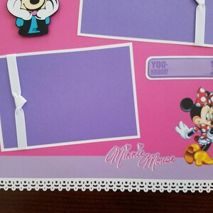 Disney Minnie Mouse Scrapbook Layout 1 Page 12"x12" Premade Layout ...