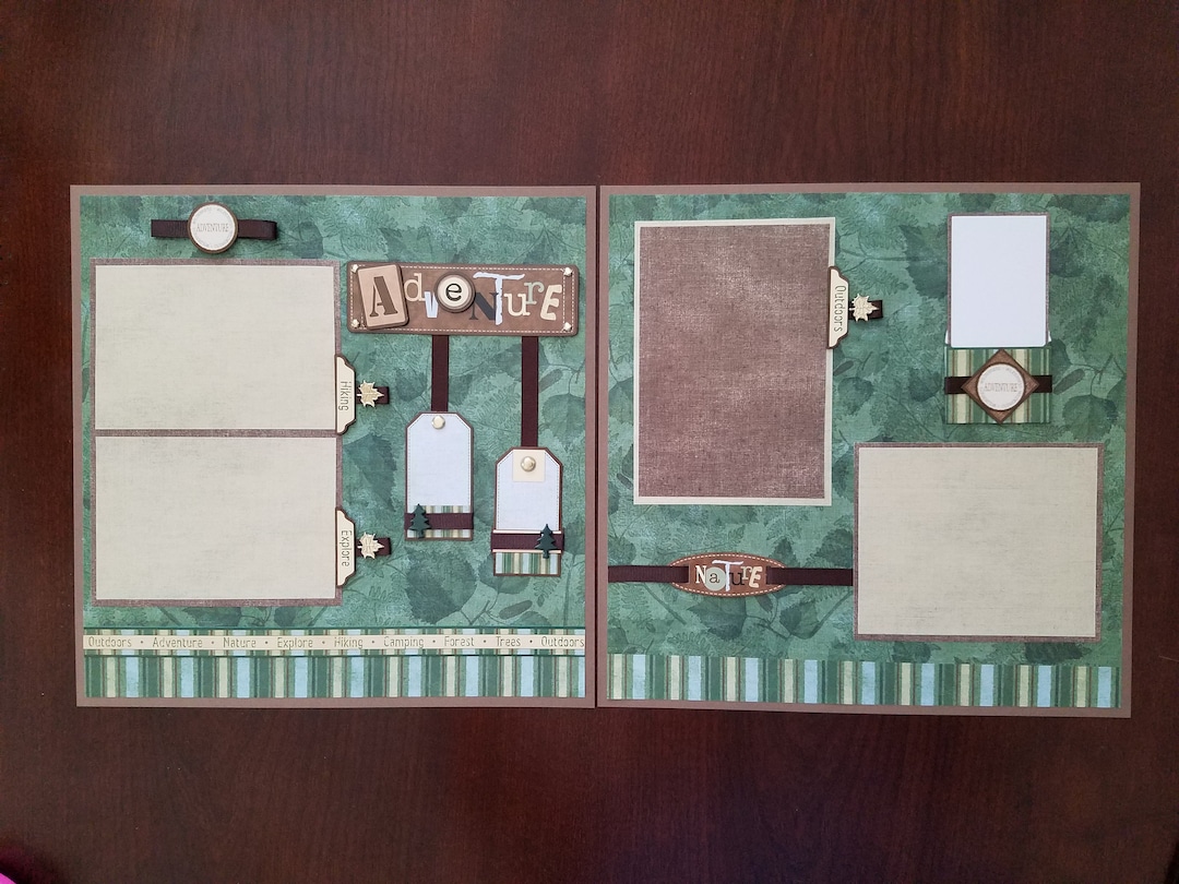 Nature Outdoors Adventure 2 Page 12"x12" Premade Scrapbook Layout ...