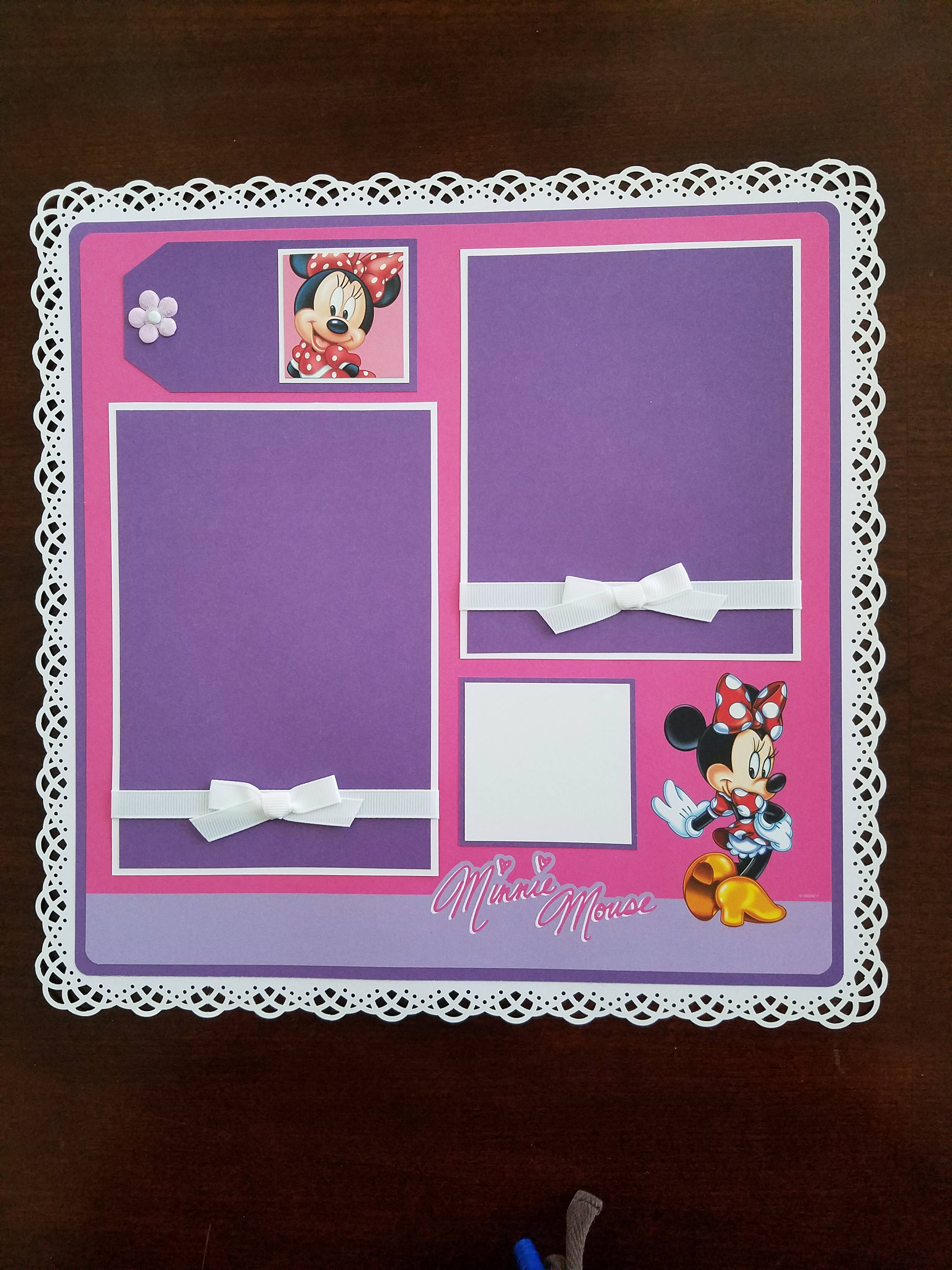 Disney Minnie Mouse Scrapbook Layout 1 Page 12x12 - Etsy France