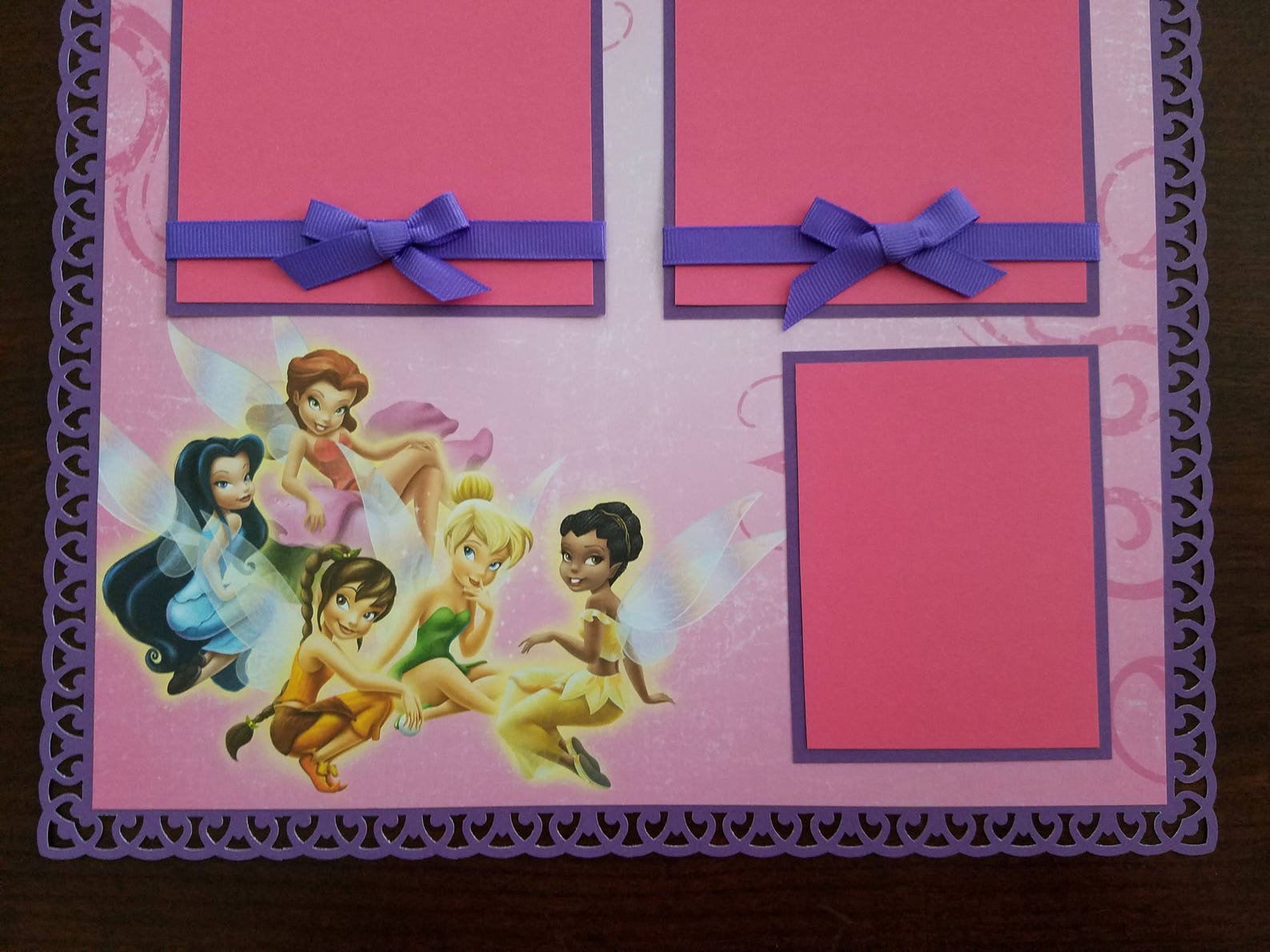Disney Fairies Scrapbook Layout W/ Tinkerbell 1 Page Premade 12x12 ...