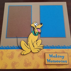 Disney Pluto Scrapbook Layout 2 Page 12"x12" Premade Dog Themed ...