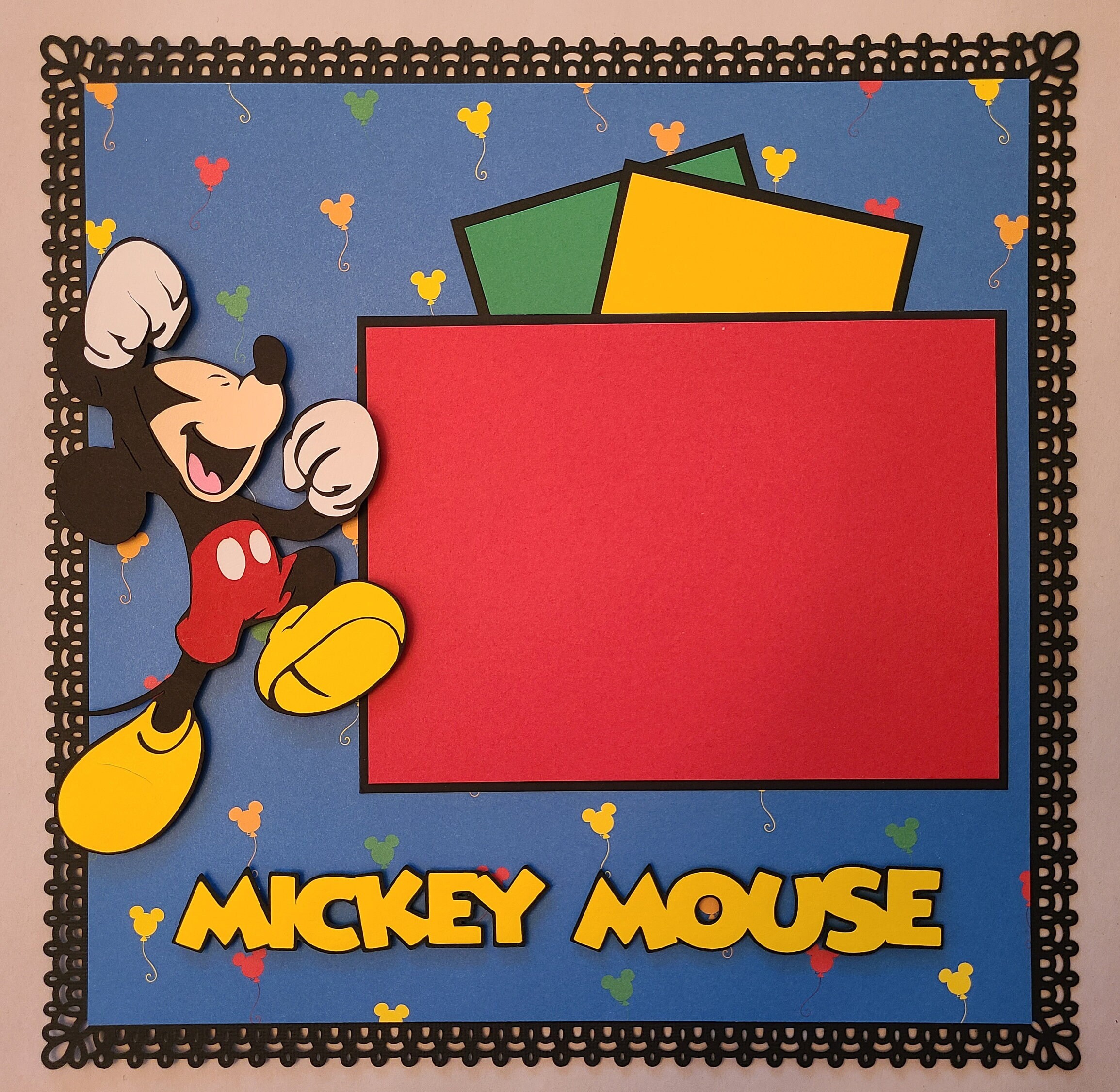 Disney Mickey Mouse Scrapbook Layout 1 Page 12x12 - Etsy