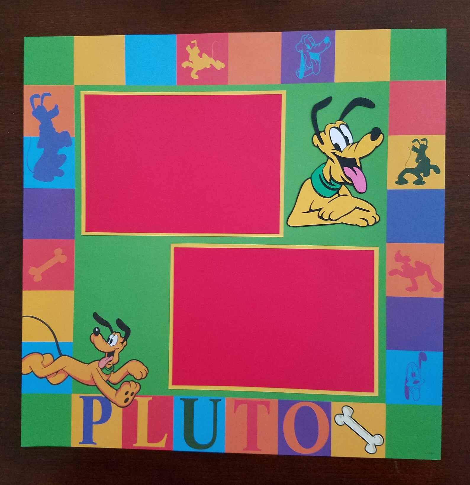 Disney Pluto Premade Scrapbook Page 12"x12" Dog Themed Scrapbook Layout ...