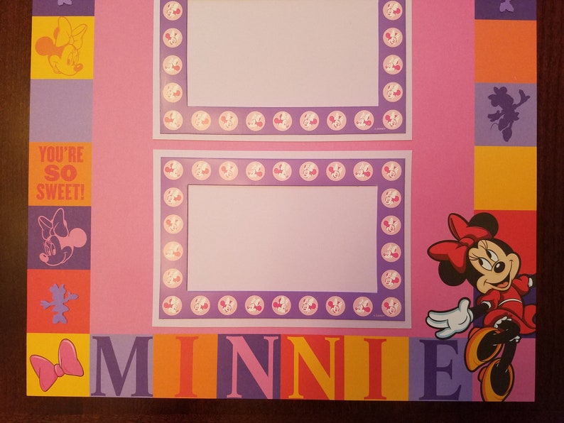 Disney Minnie Mouse Scrapbook Layout 1 Page 12x12 | Etsy