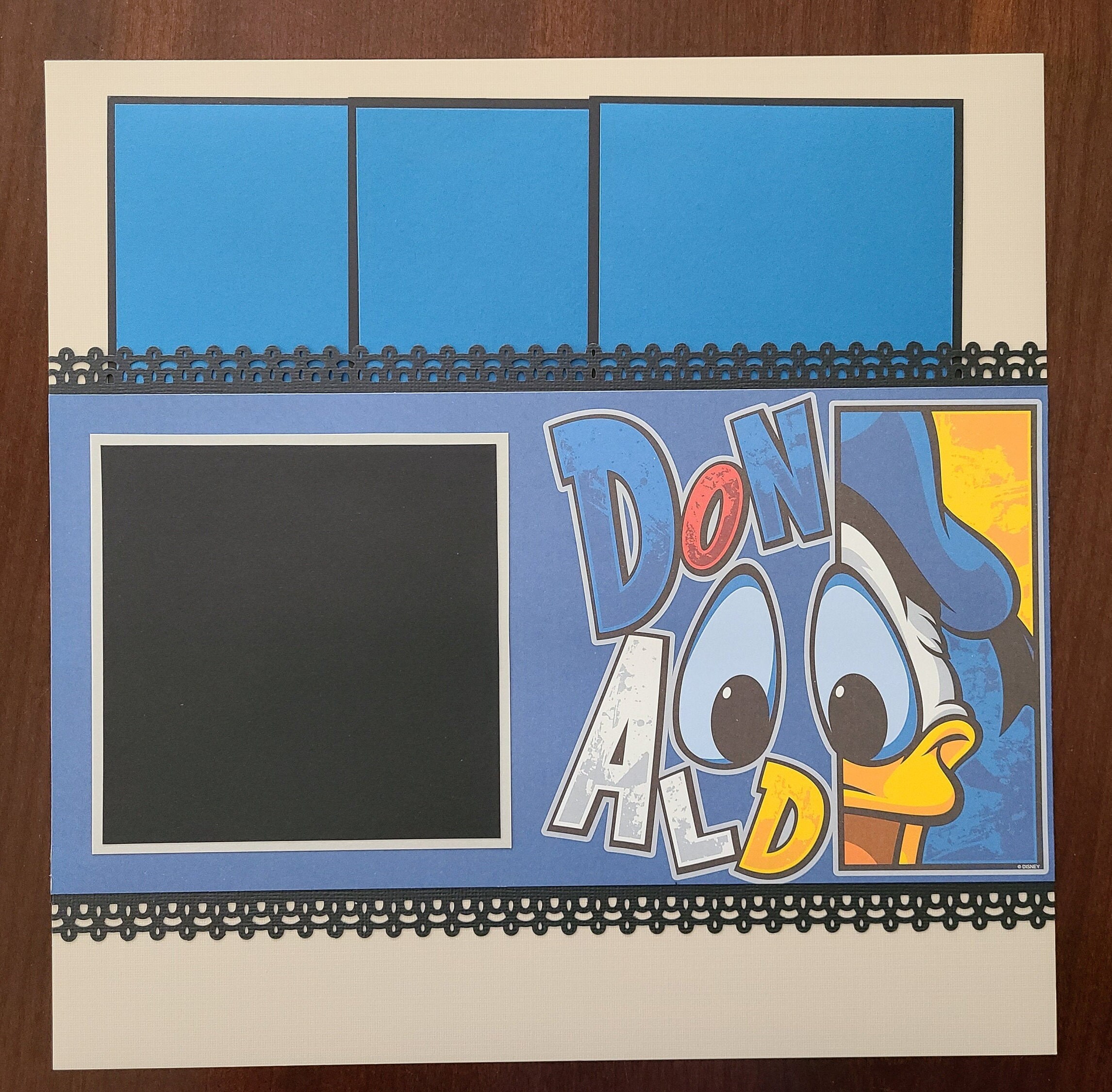 Disney Donald Duck Premade Scrapbook Layout 2 Page - Etsy
