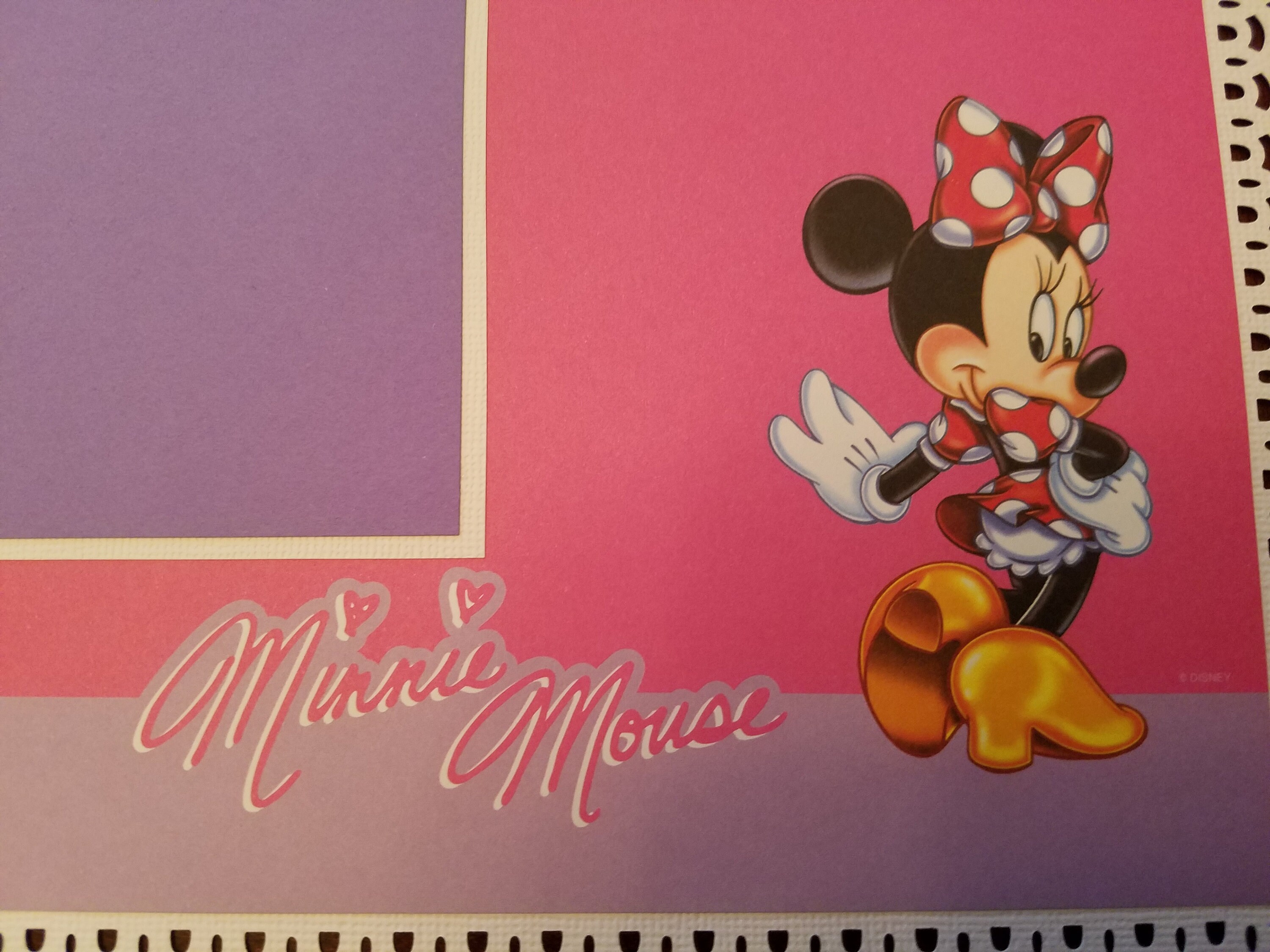Disney Minnie Mouse Scrapbook Layout 1 Page 12 x12 - Etsy España