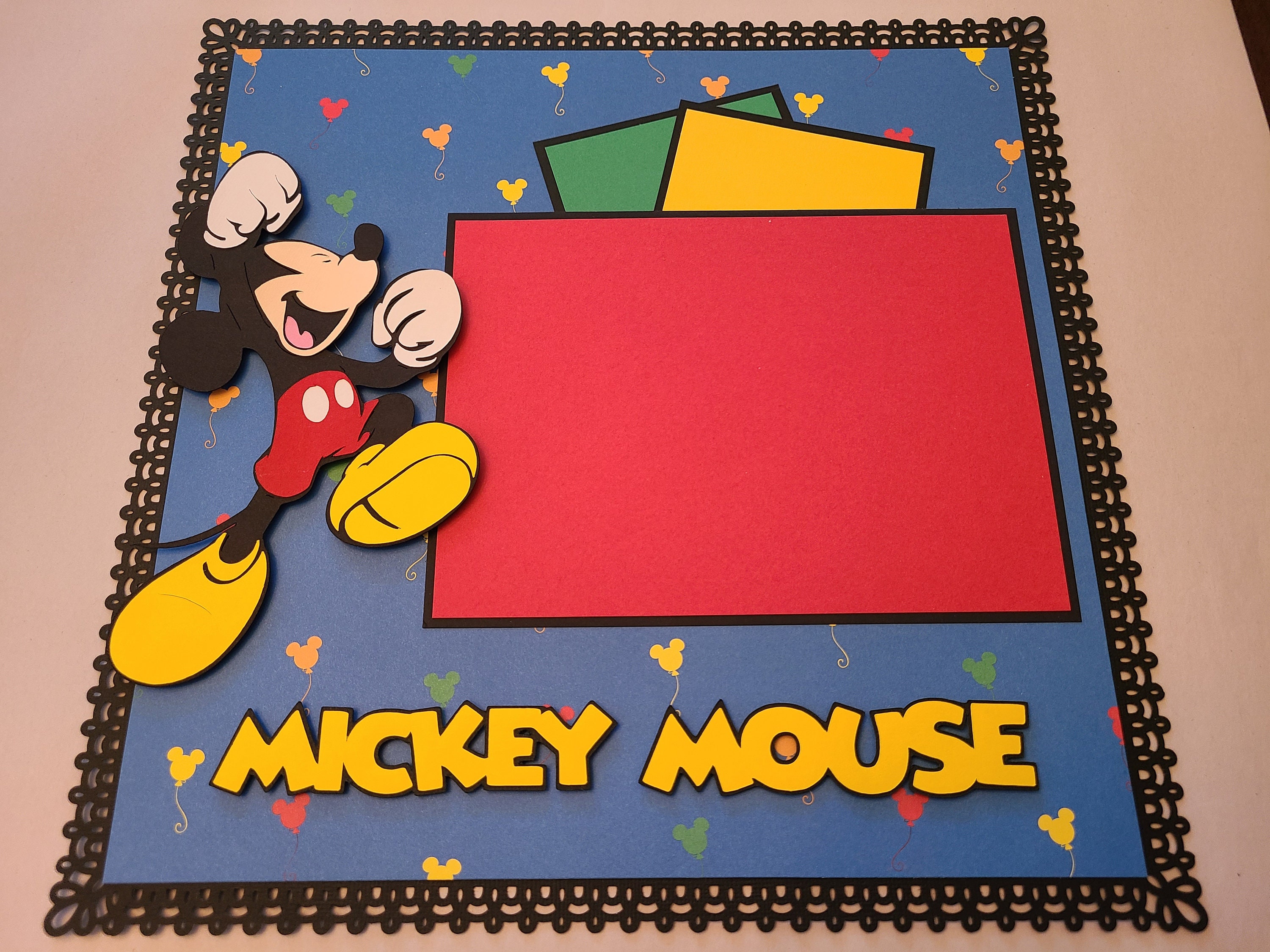 Disney Mickey Mouse Scrapbook Layout 1 Page 12x12 - Etsy