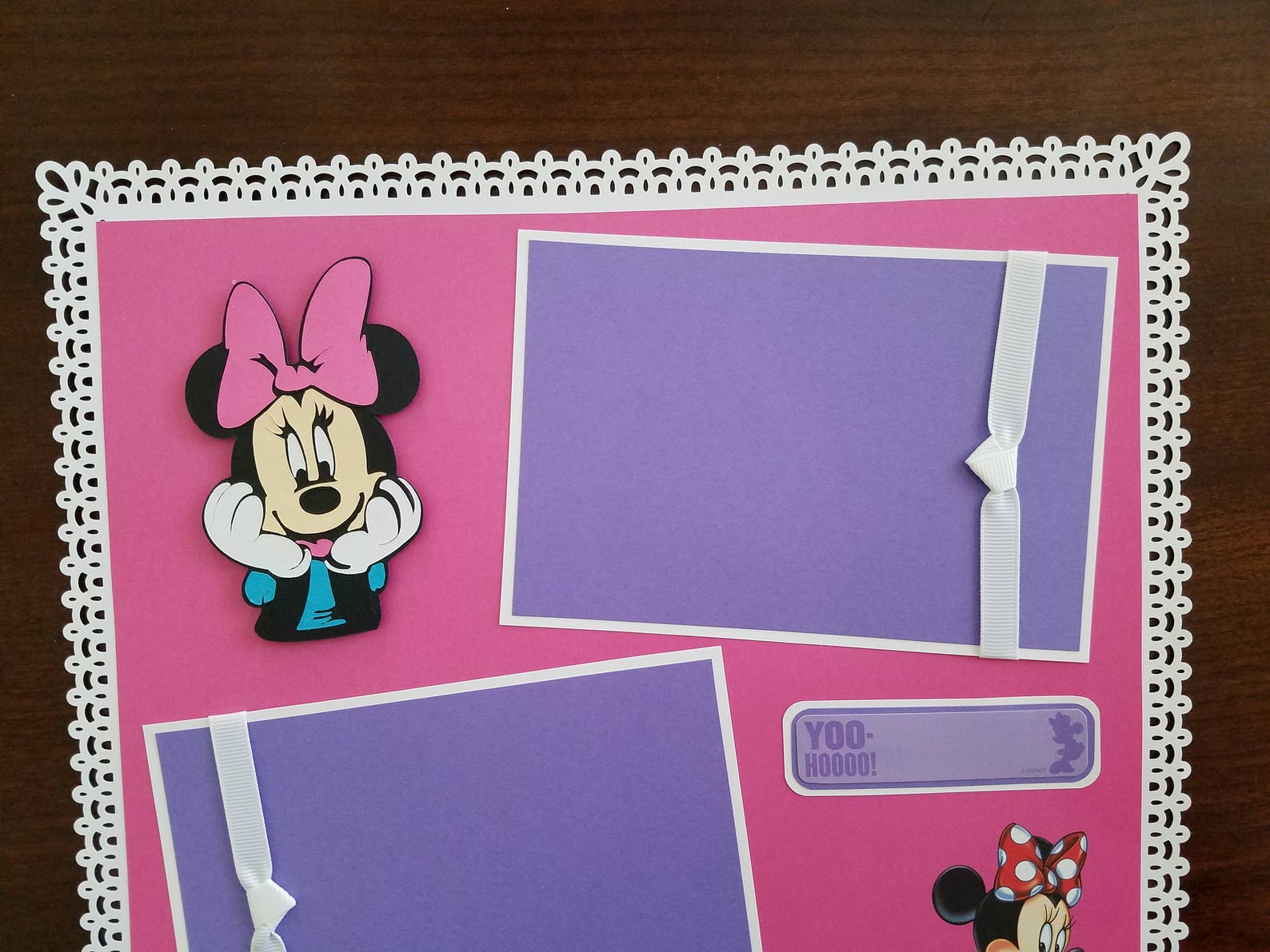 Disney Minnie Mouse Scrapbook Layout 1 Page 12"x12" Premade Layout ...