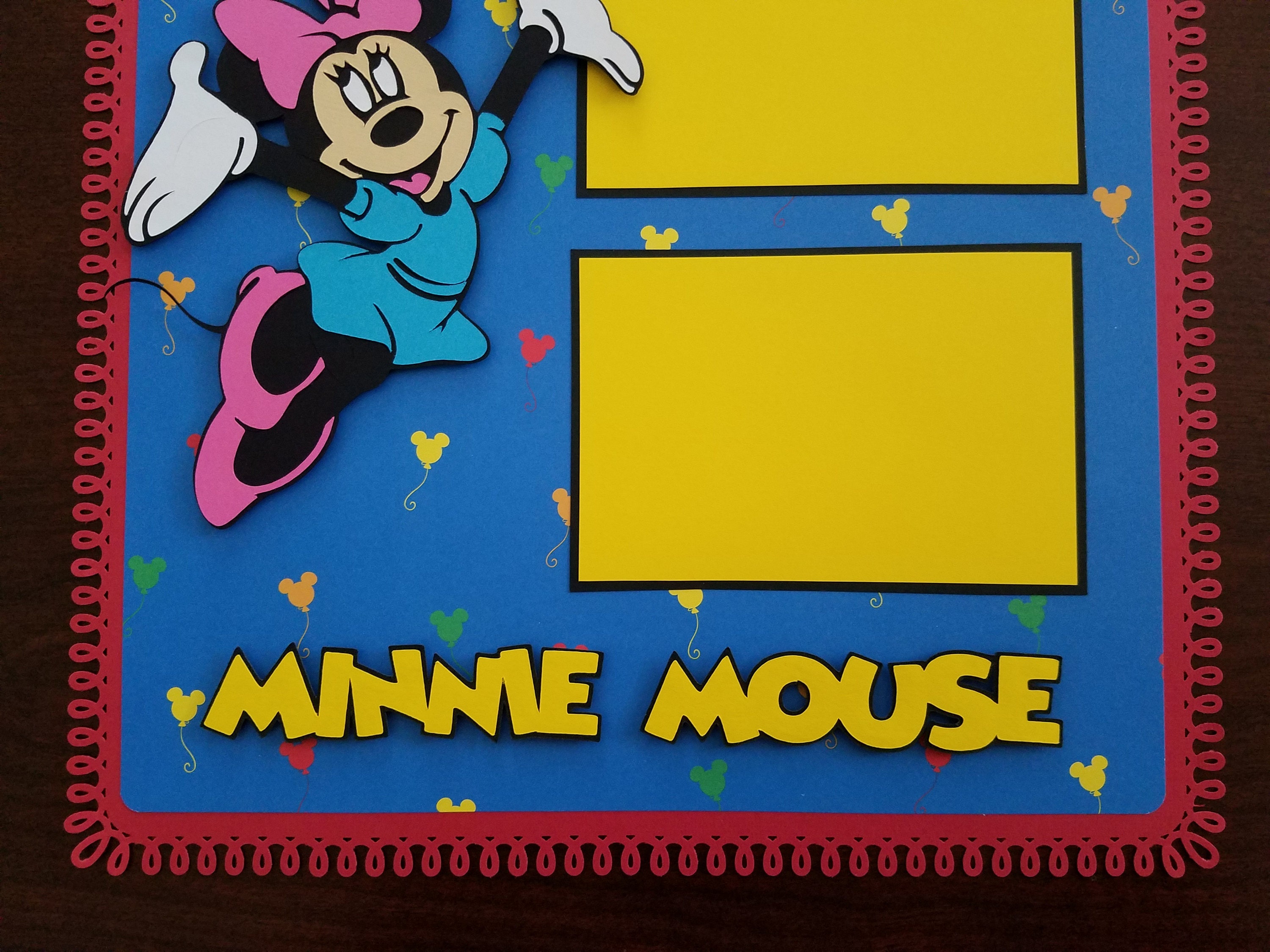 Disney Minnie Mouse Scrapbook Layout 1 Page 12"x12" Premade Page ...