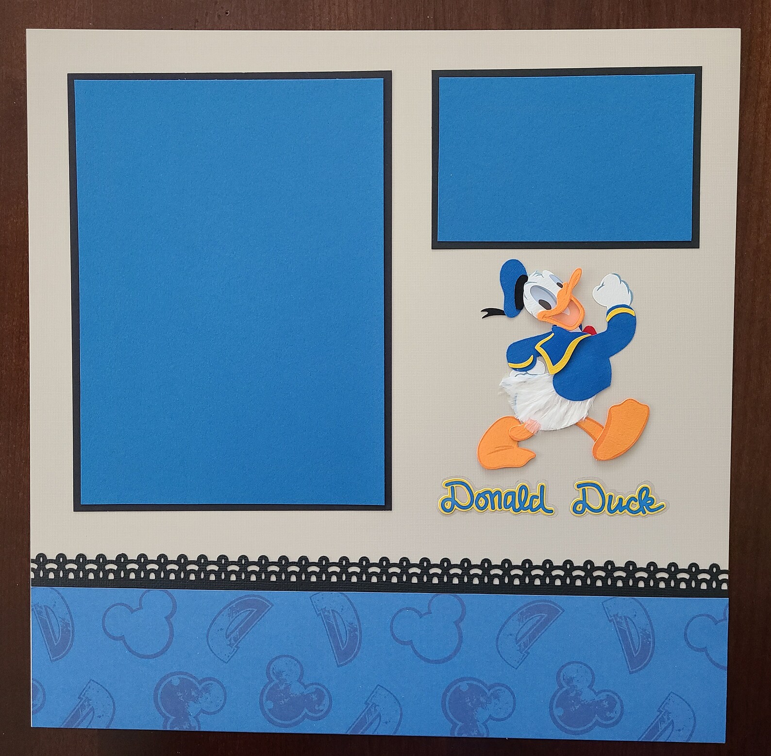 Disney Donald Duck Premade Scrapbook Layout 2 Page - Etsy