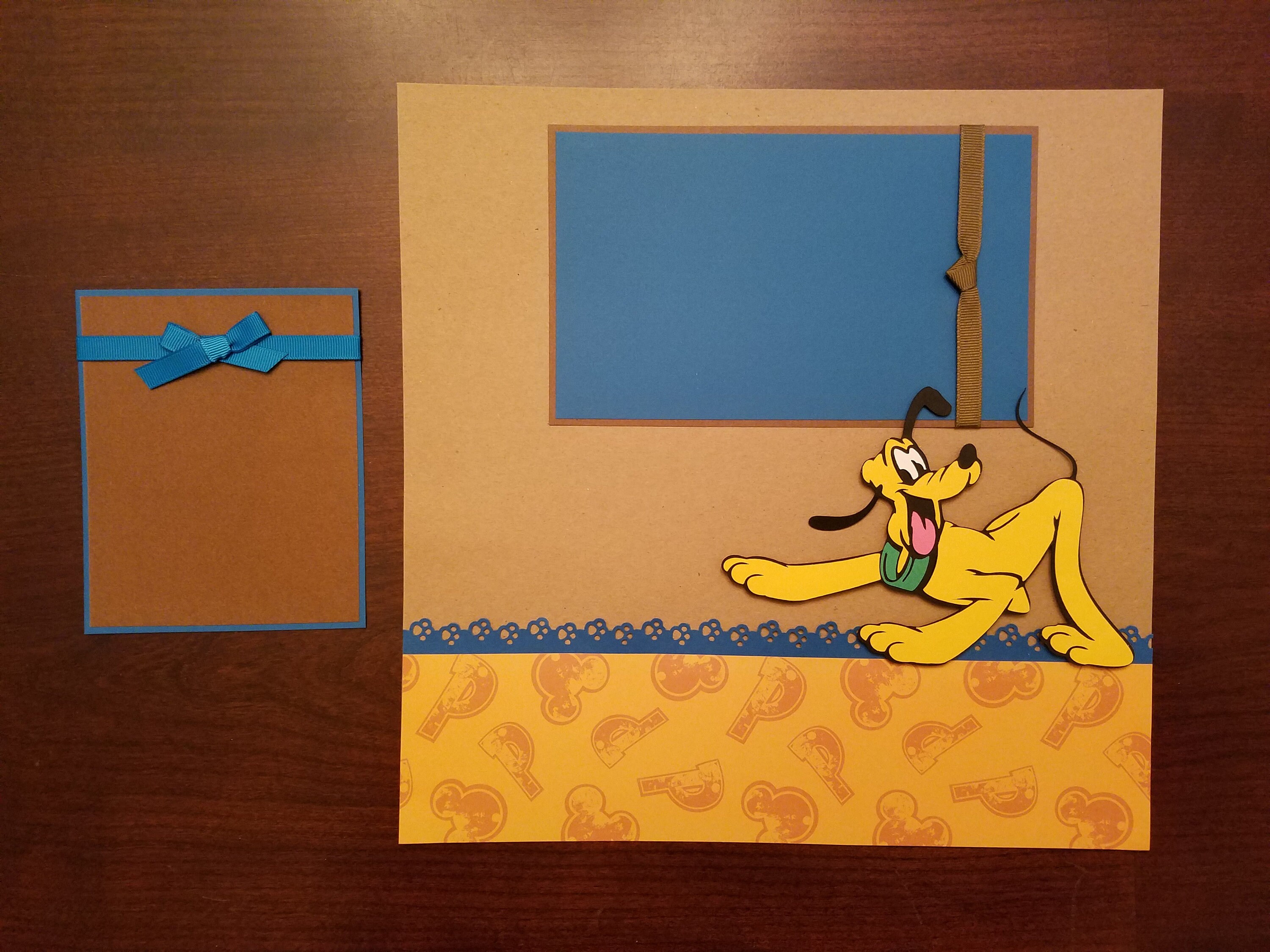 Disney Pluto Premade Scrapbook Layout 1 Page 12"x12" Dog, Pet Themed ...