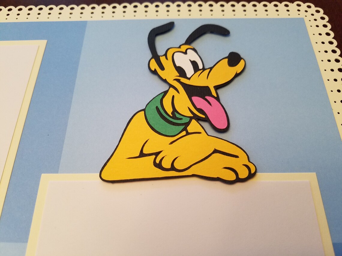 Disney Pluto Dog Themed Premade Scrapbook Layout 1 Page 12"x12" for ...