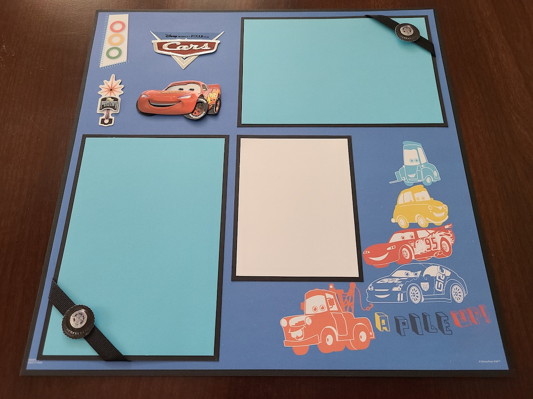 Disney Pixar Cars Premade Scrapbook Layout 1 Page 12"x12" Tow Mater ...