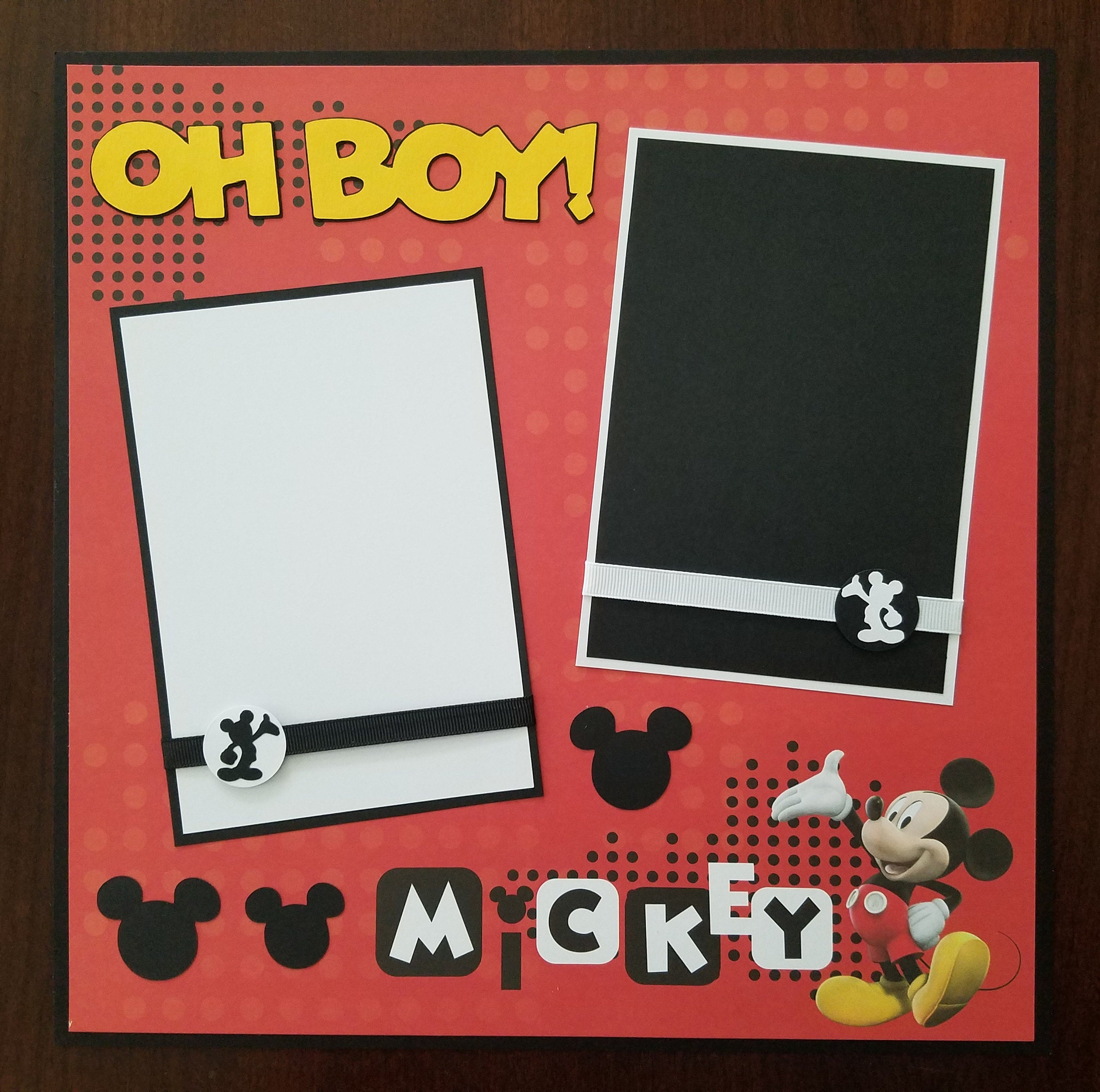 Disney Mickey Mouse Scrapbook Layout 1 Page 12"x12" Disneyland ...