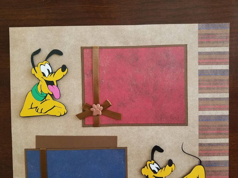 Disney Pluto Scrapbook Premade Layout 2 Page 12x12 Dog Themed Scrapbook ...