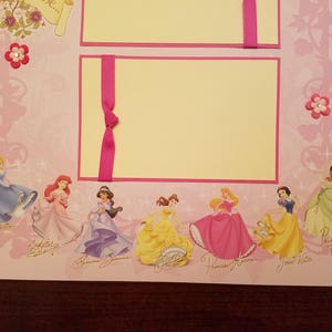 Disney Princesses 1 Page Premade Scrapbook Layout 12" X 12" Disneyland ...