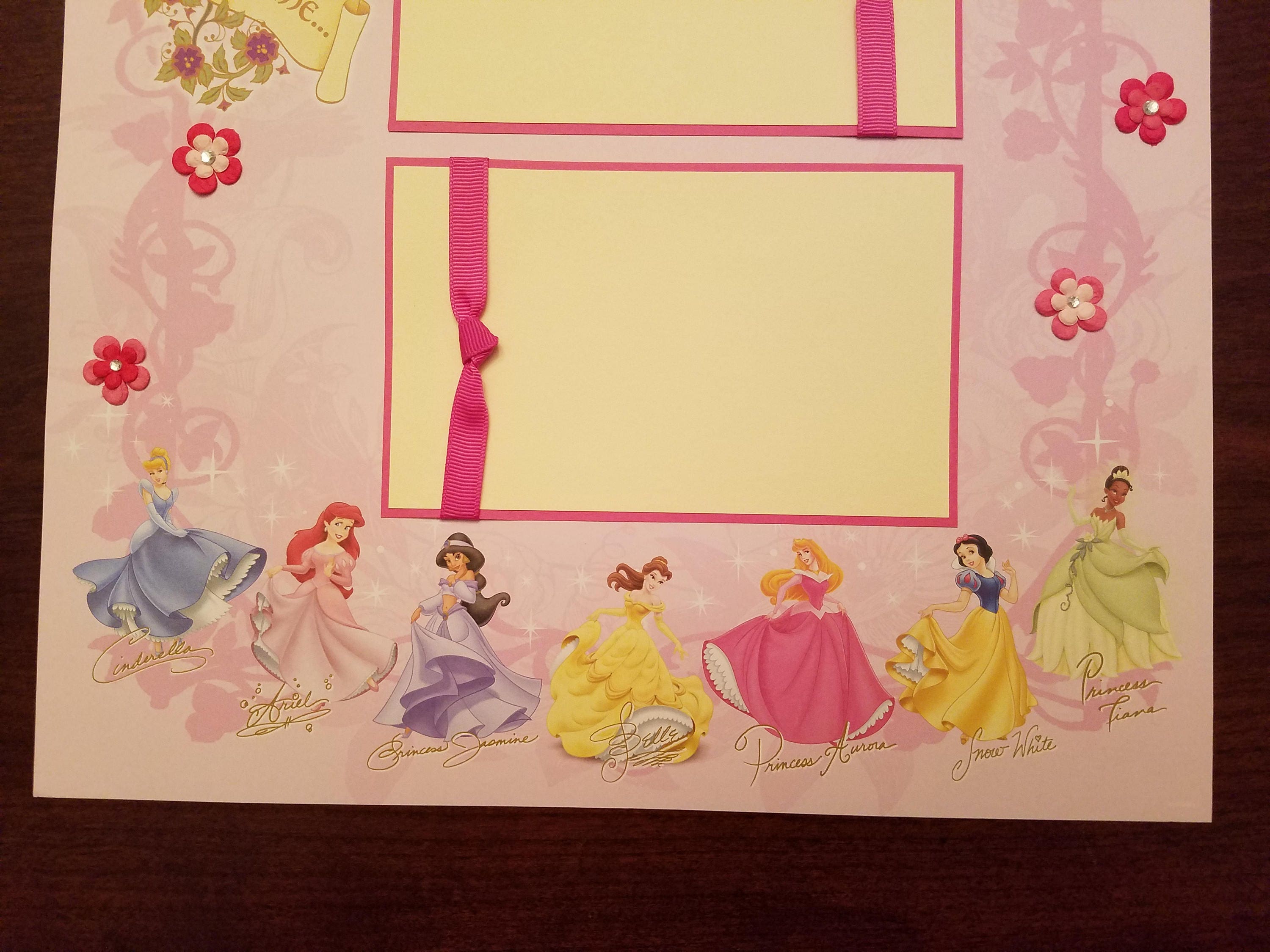 Disney Princesses 1 Page Premade Scrapbook Layout 12 X - Etsy