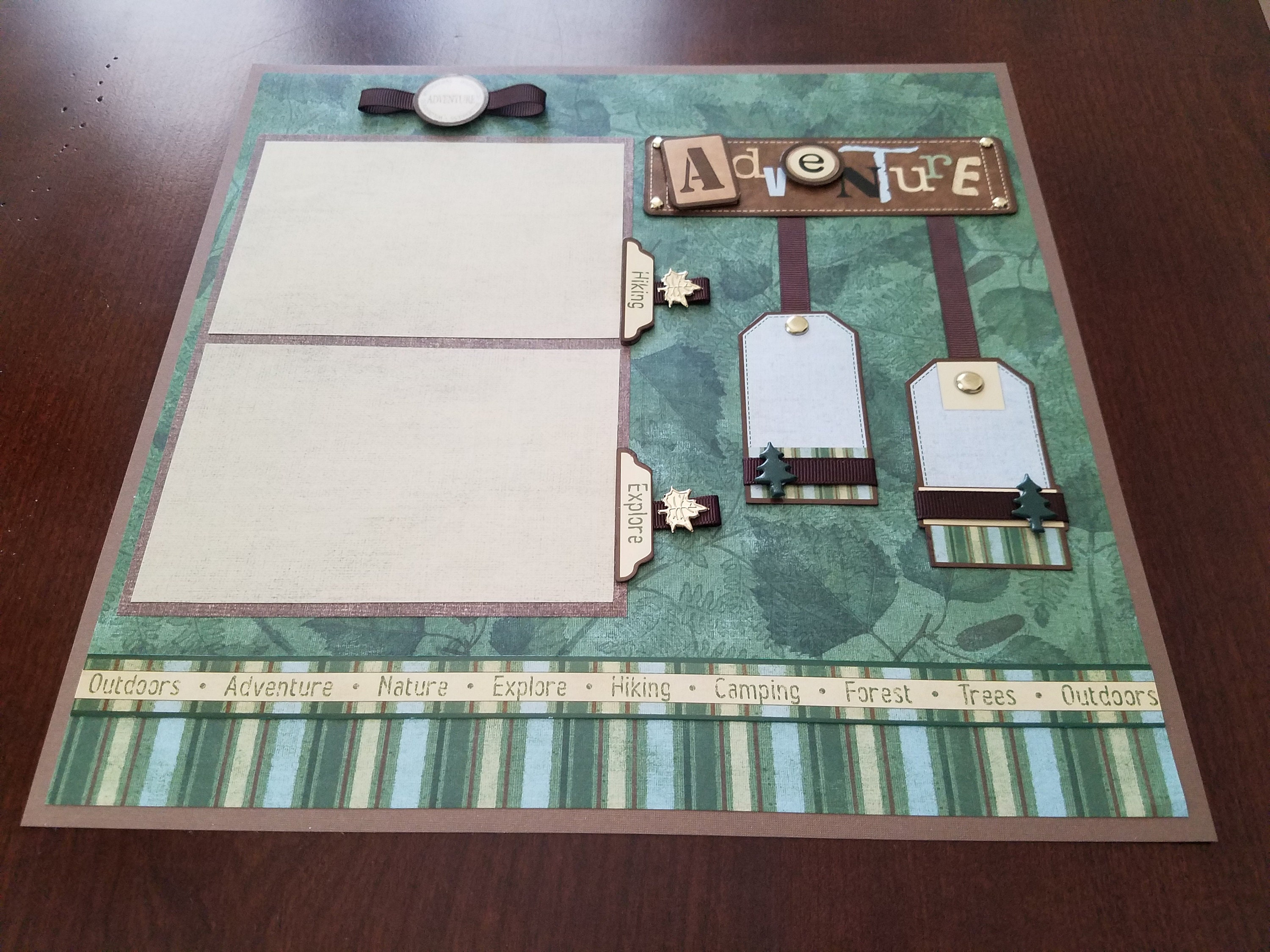 Nature Outdoors Adventure 2 Page 12"x12" Premade Scrapbook Layout ...